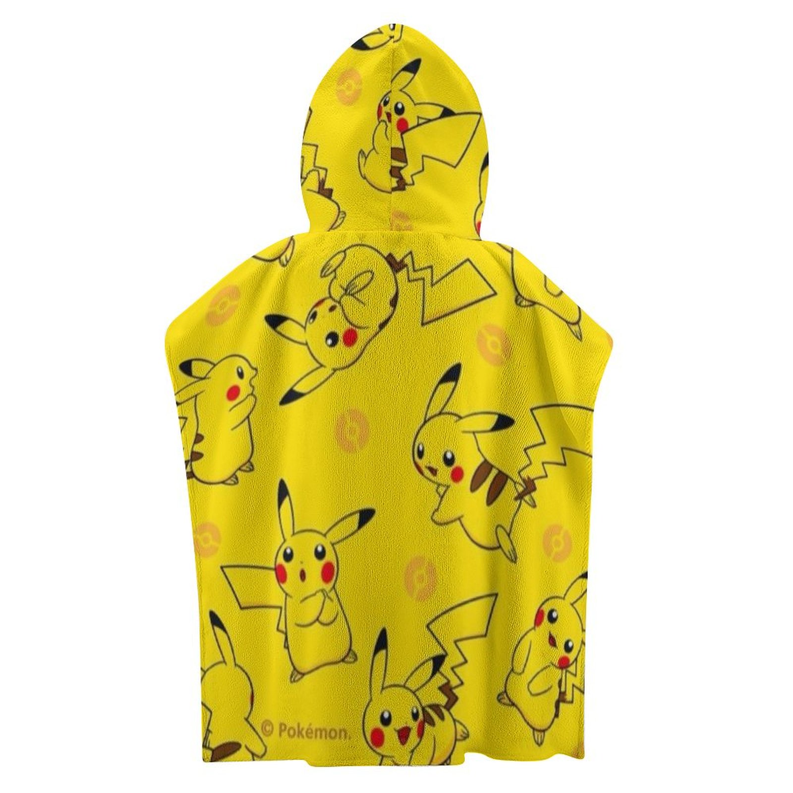 Pikachu Kids Bath Hooded Towel Wrap Suitable for bathroom and beach ...