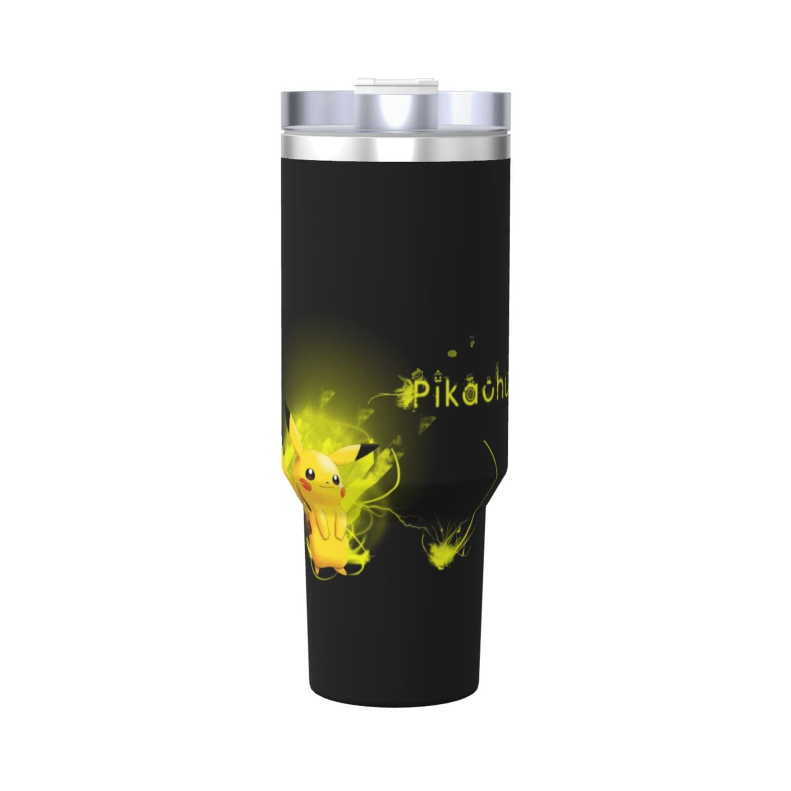 Pikachu Lightning 40 oz Tumbler with Handle and Straw,100% Leakproof ...