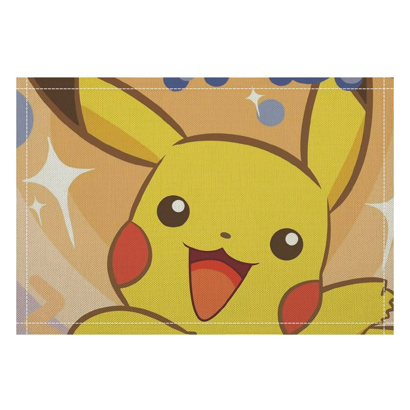 Pikachu Linen Placemat, Tabletop Decor Reusable Washable Party ...