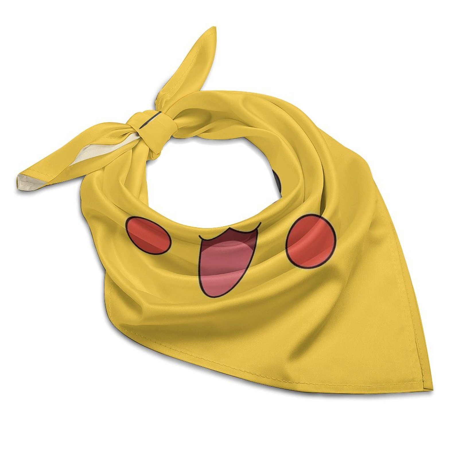 Pikachu Little & Big FACE Graphic Square Satin Head Scarf Hair Scarves ...