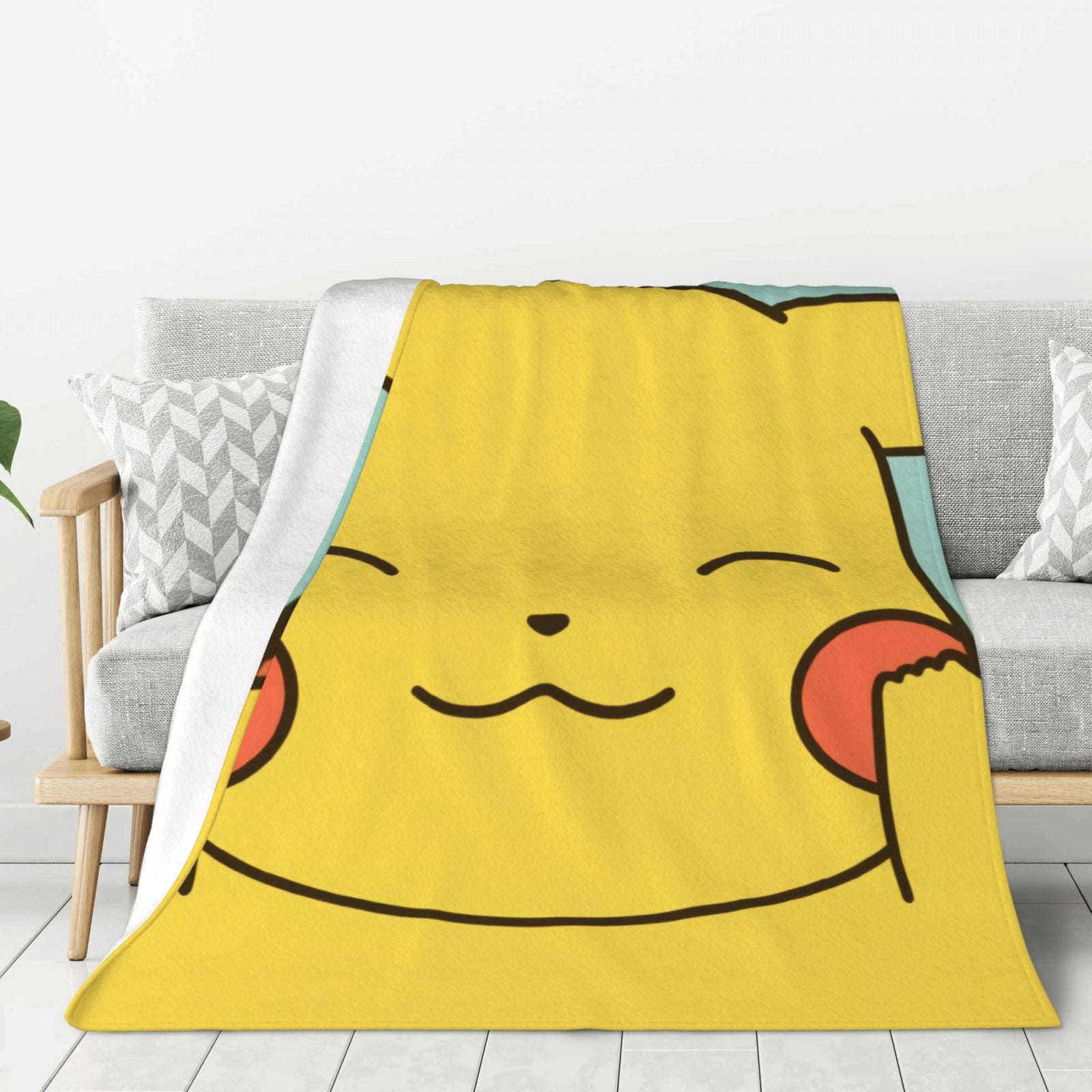 Pikachu Little & Big Graphic Blanket for Couch - Super Soft Cozy ...