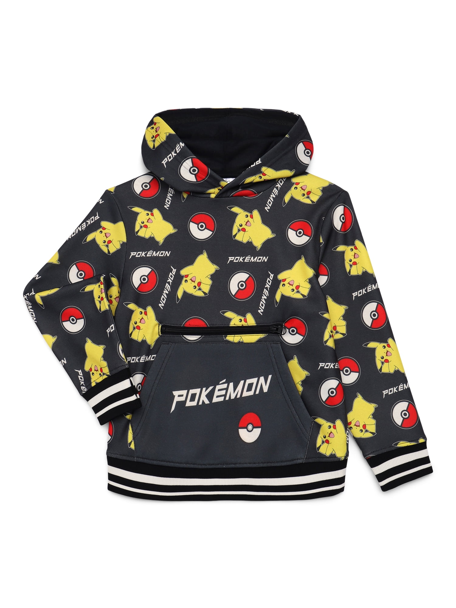 Pikachu Boys Long Sleeve Graphic Fleece Hoodie, Sizes 4-18 - Walmart.com