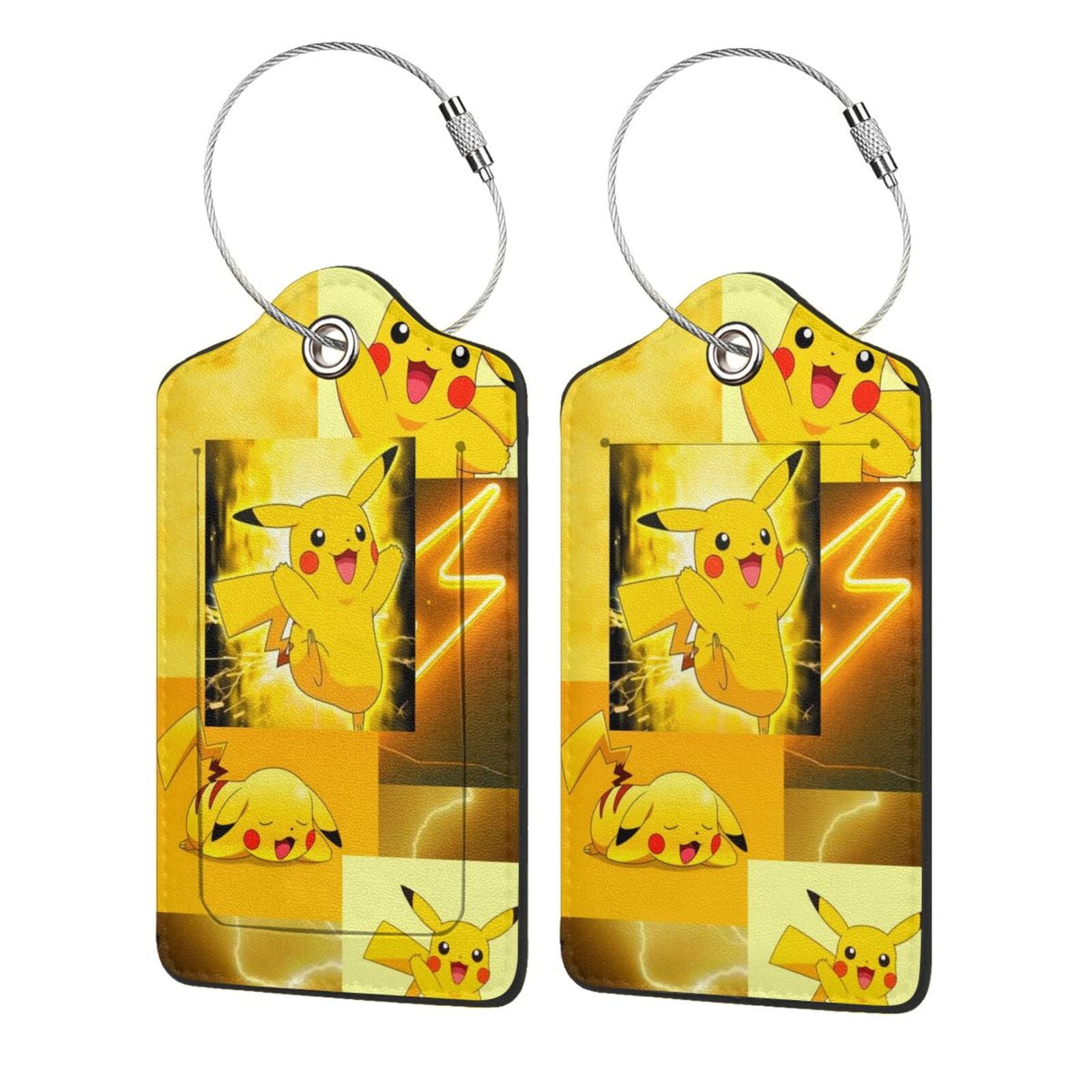 Pikachu Luggage Tags for Suitcases Travel ID Identification Labels Set ...