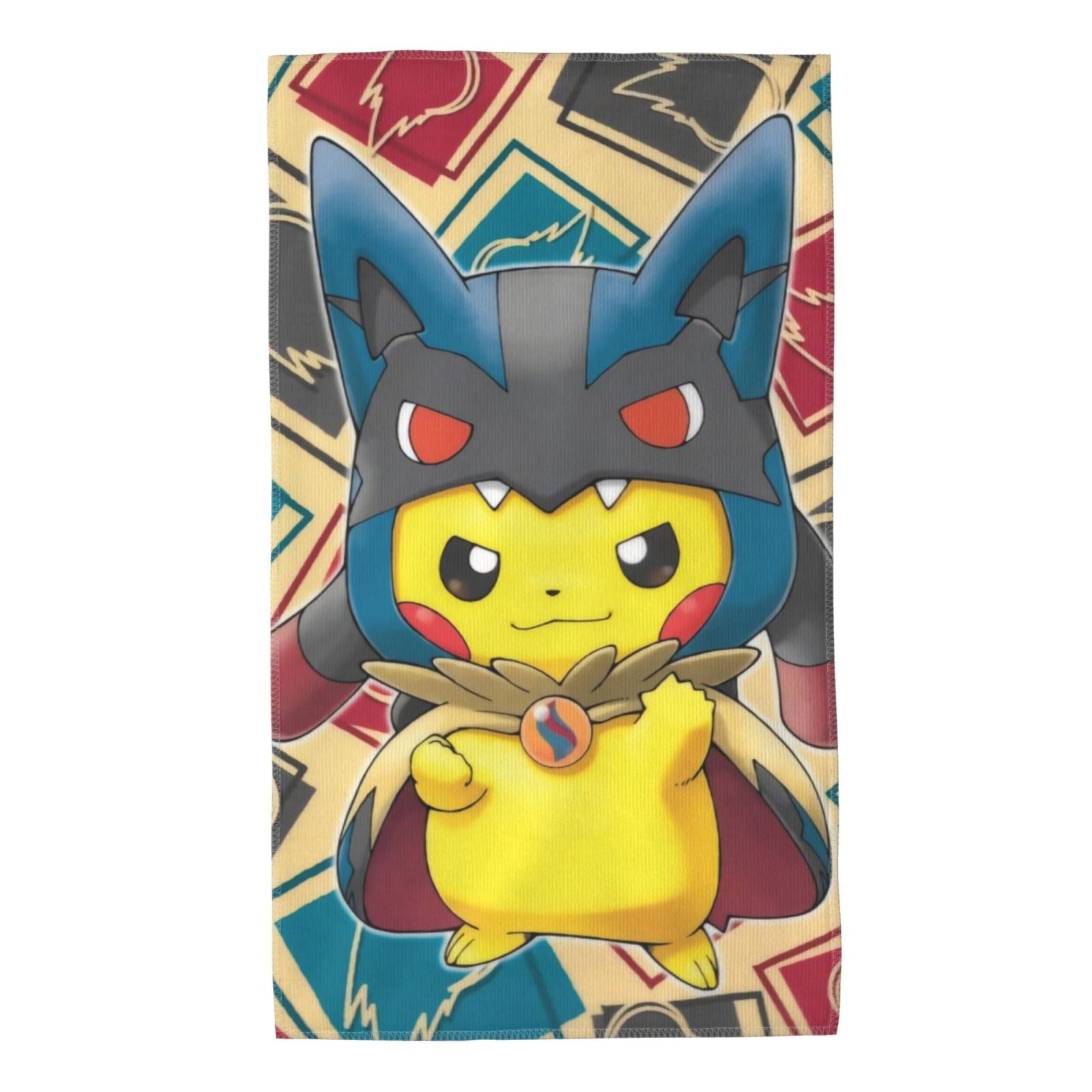 Pikachu-Mega Lucario Hand Towels for Bathroom,Face Towels Soft ...