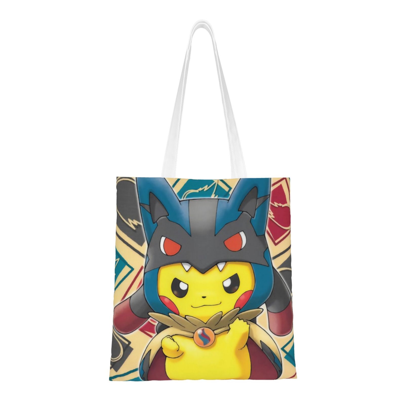 Pikachu-Mega Lucario Tote Bag For Women Girls Girly Cartoon Canvas Tote ...