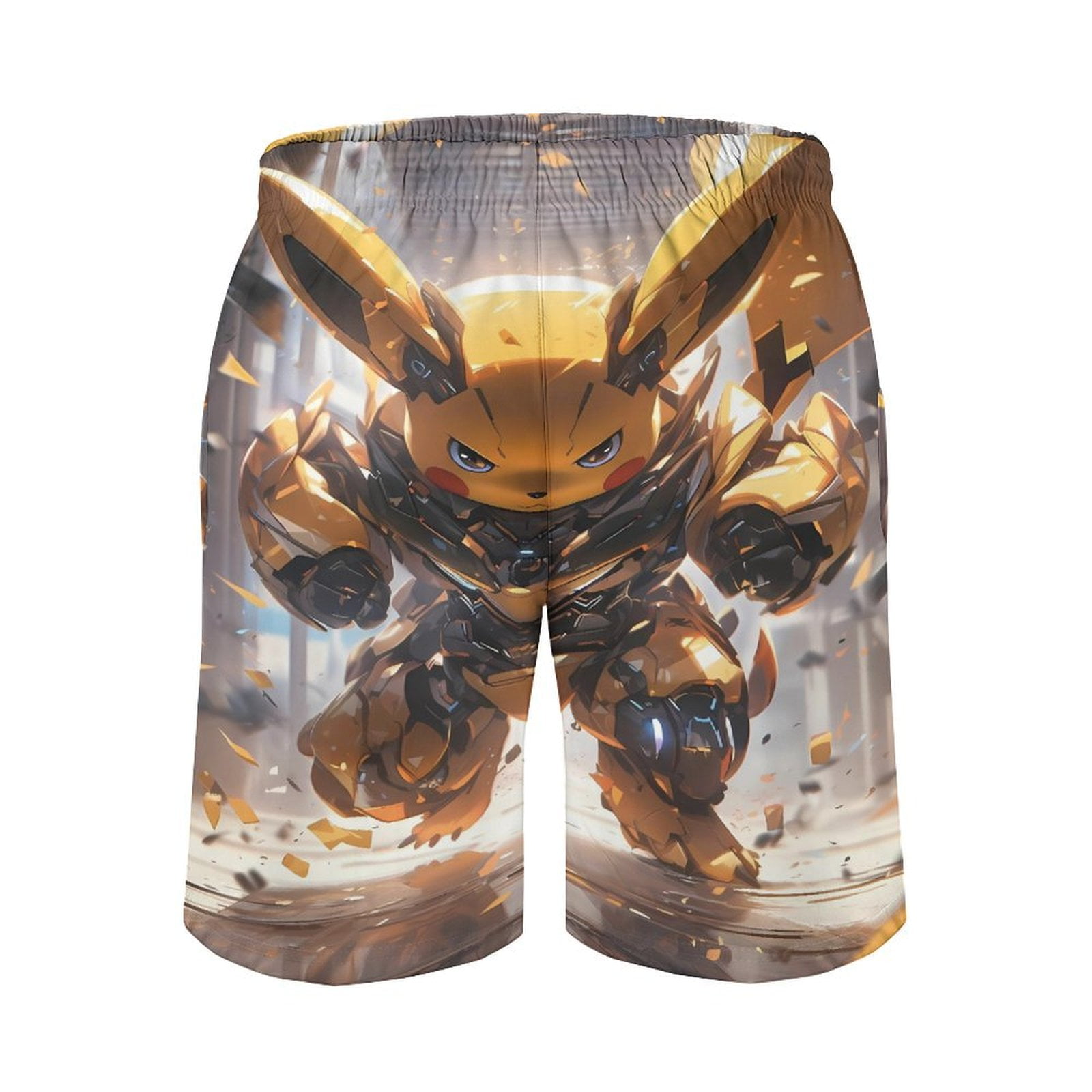 Pikachu Men's Shorts Quick Dry 3D Printed Beach Men's Swim Trunks with ...
