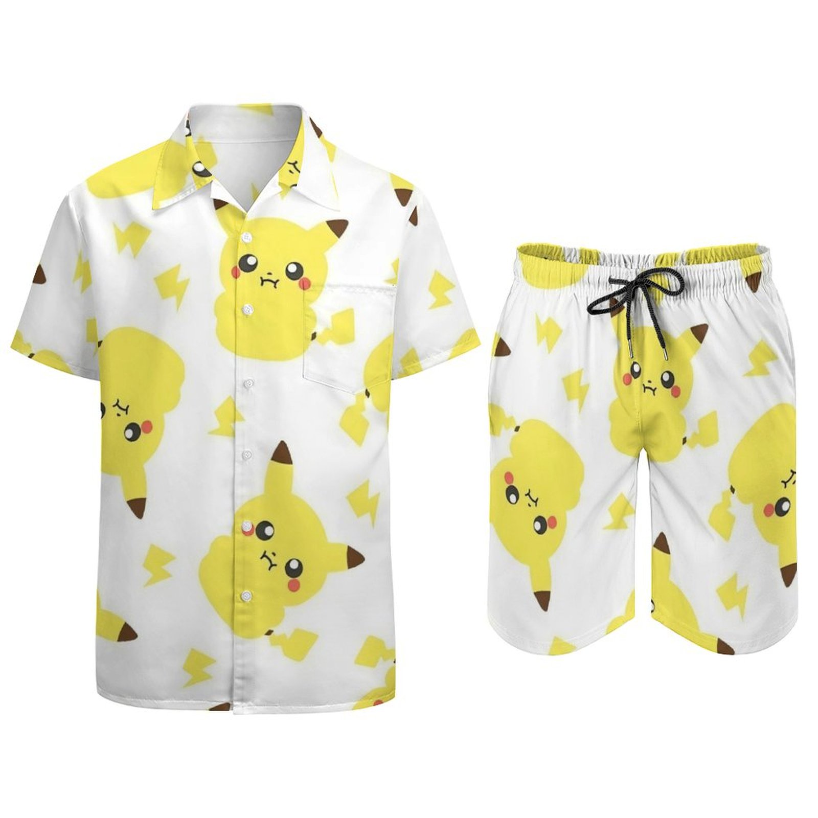 Pikachu Men's casual shirt beach suit 2XL - Walmart.com