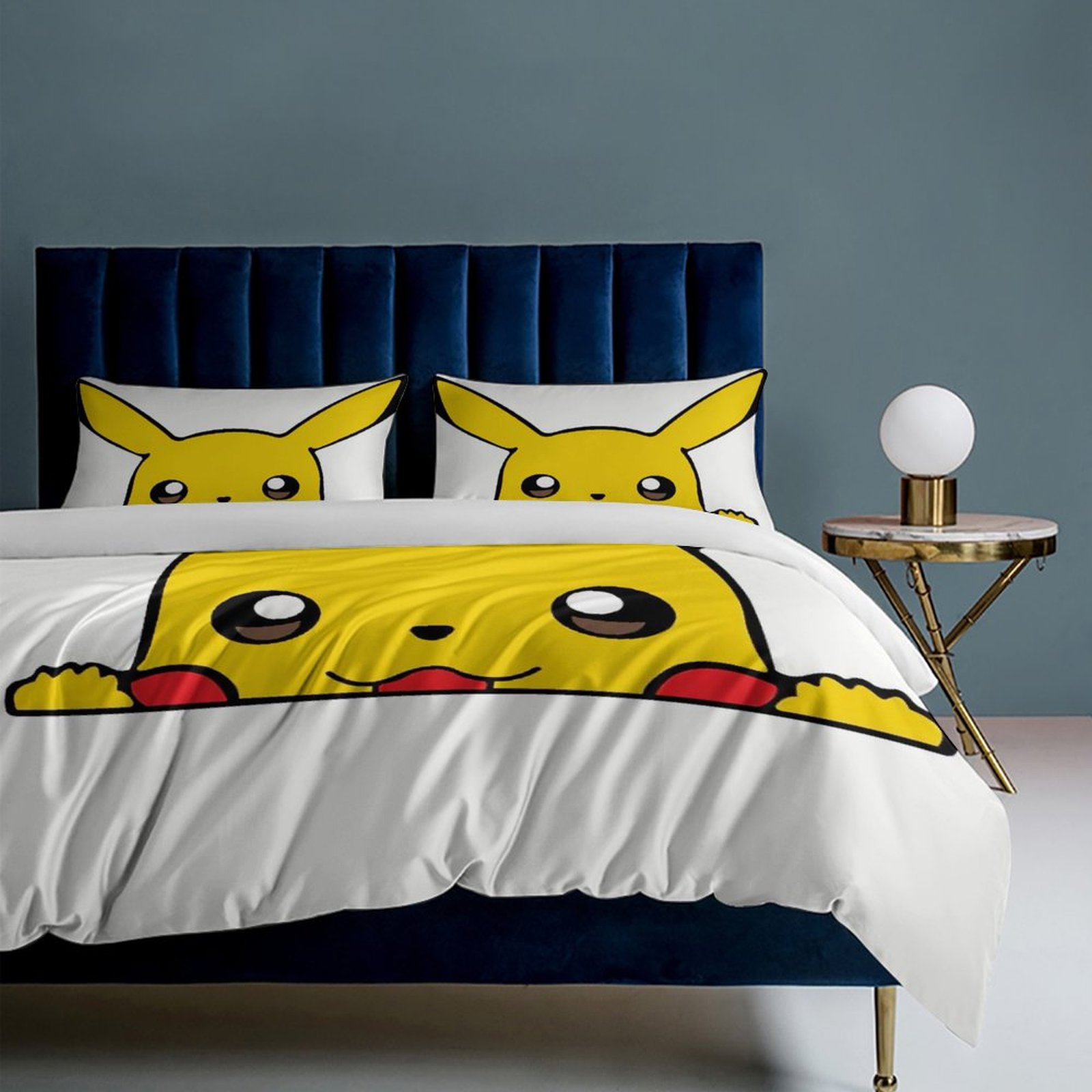Pikachu P-okemon Peeker Peeking Bedding Sets,Comforter Cover,Duvet ...