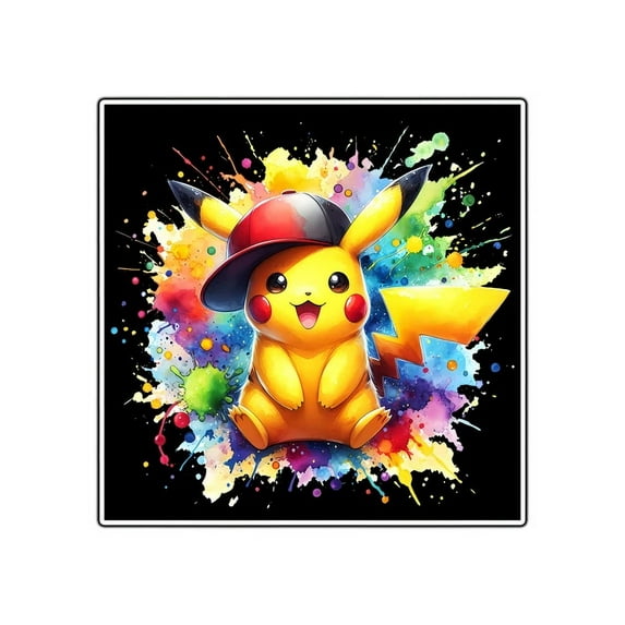 Pikachu Paint Splash Waterproof Sticker Phone Decal Water Bottle ...