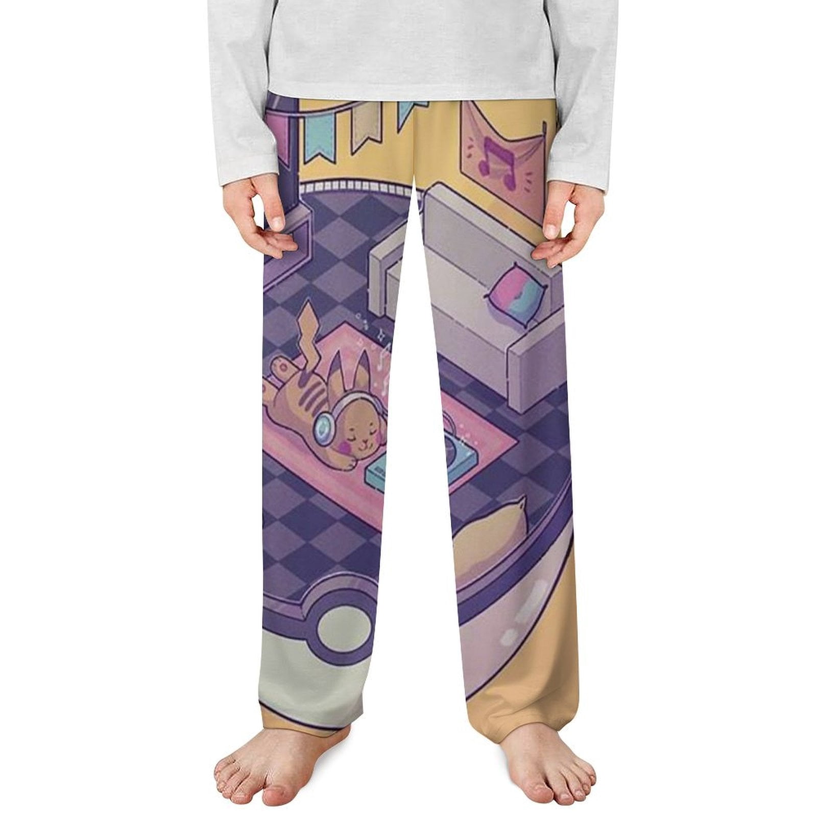 Pikachu Pajama Pants for Kids Anime Sleep Bottoms Pikachu Merch for ...