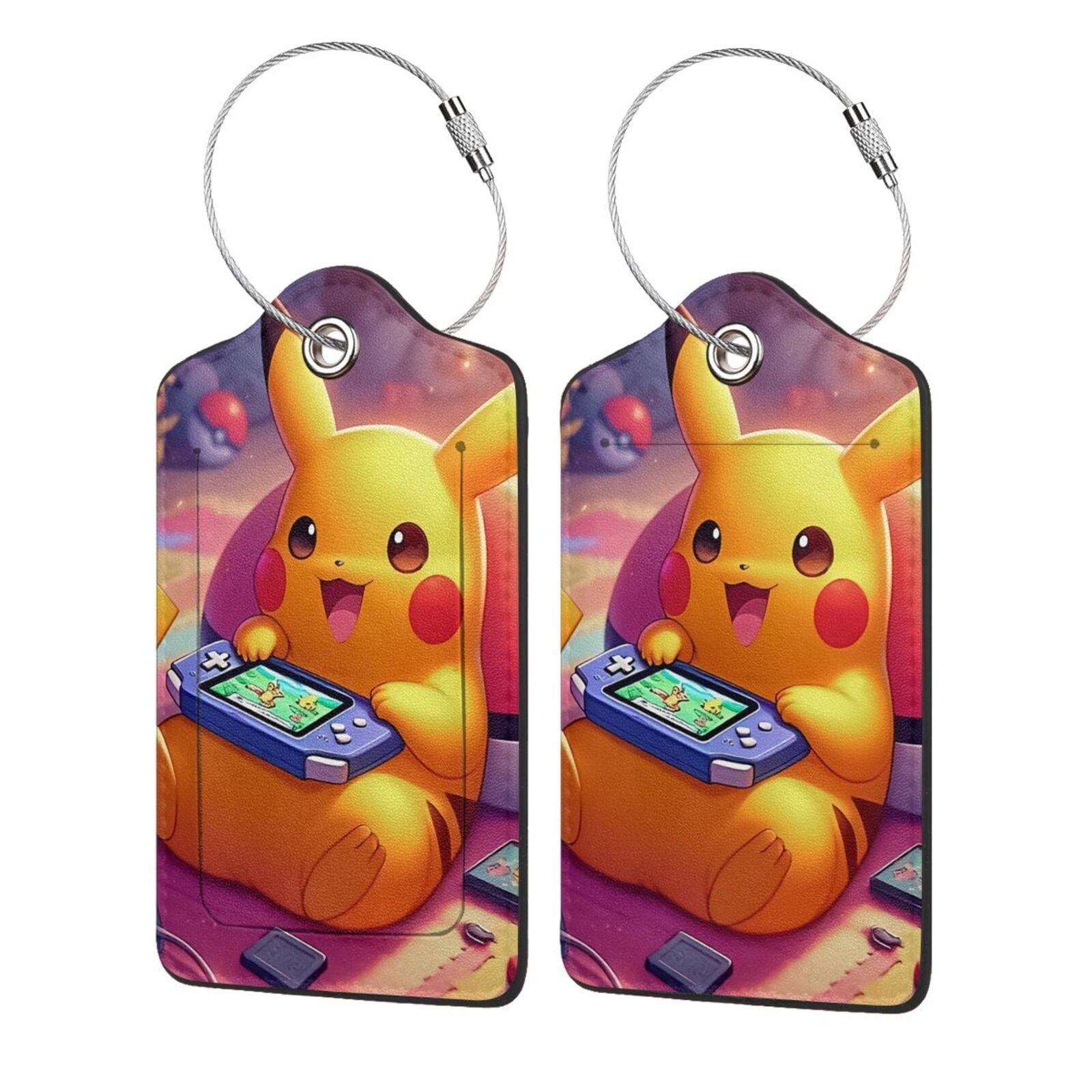 Pikachu Playing Pokemon Luggage Tags for Suitcases Travel ID ...