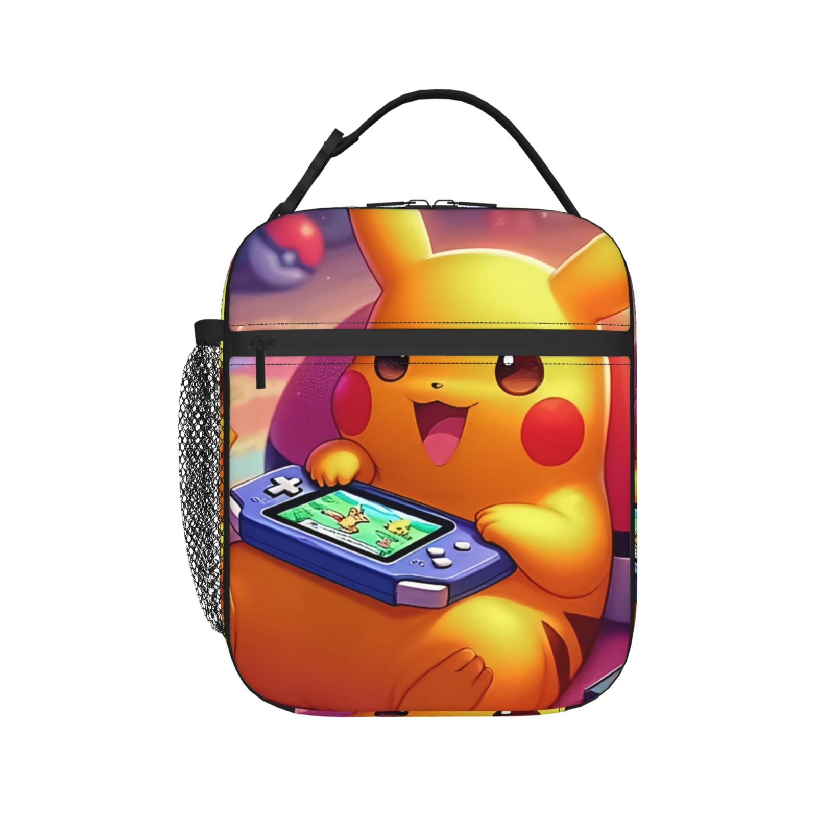 Pikachu Playing Pokemon Lunch Box for Women & Men Adult Insulated Lunch ...
