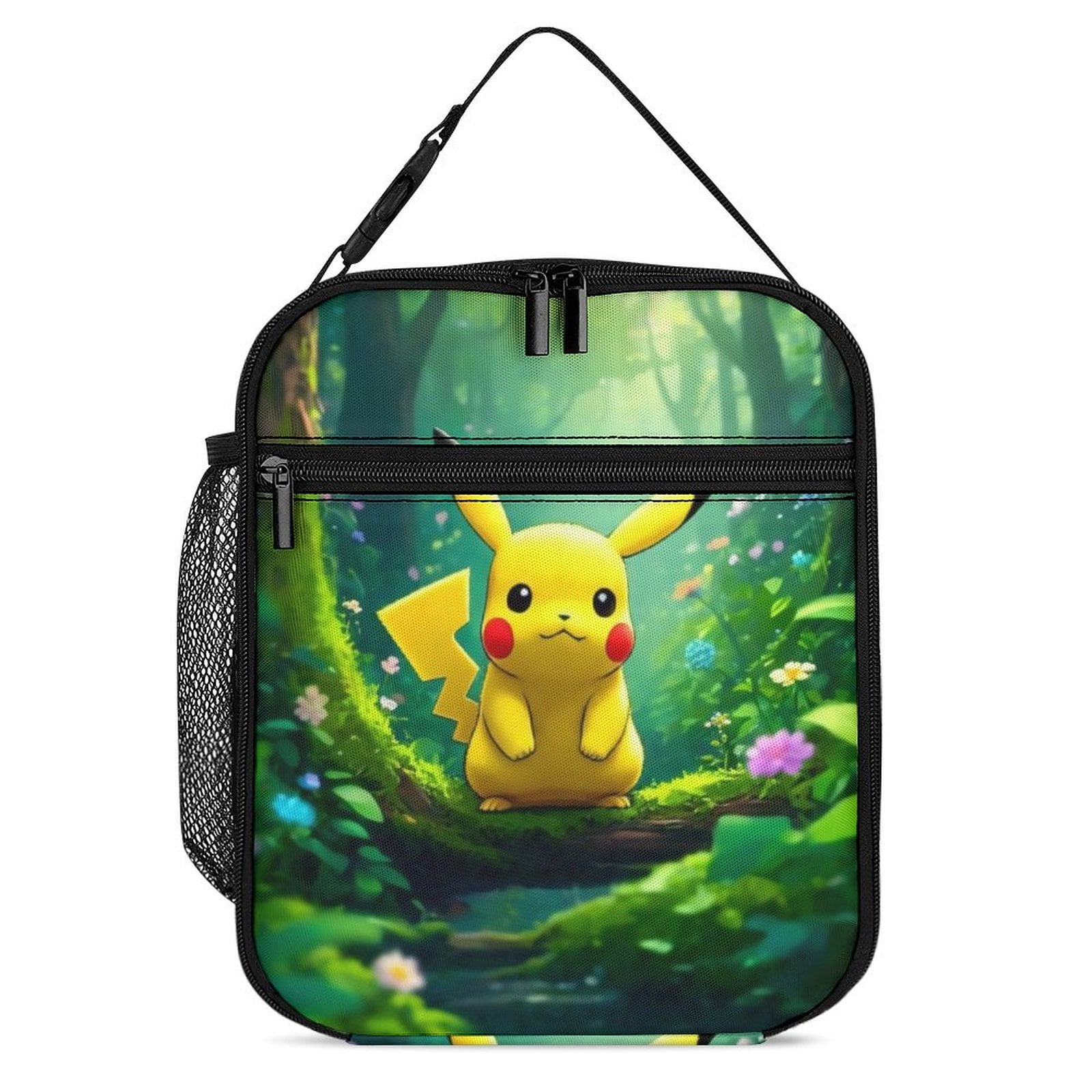 Pikachu Pokémon Anime Wallpaper Custom Text Lunch Bag With Satchel ...
