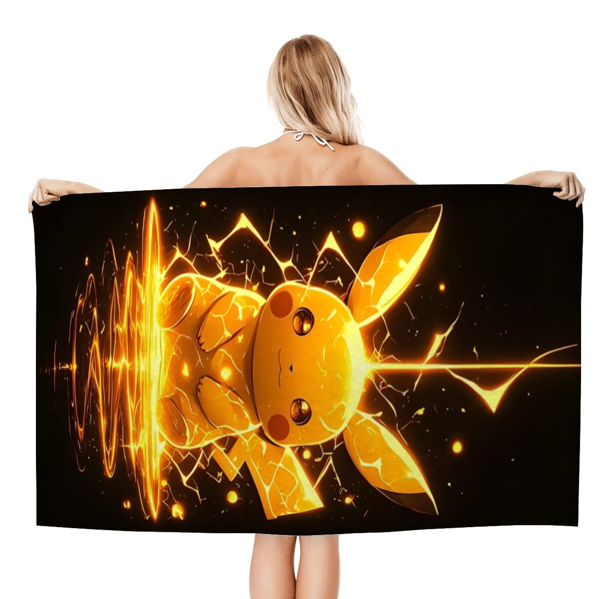 Pikachu Pokemon Beach Quick Drying Towel, soft, quick-drying, sand-free ...