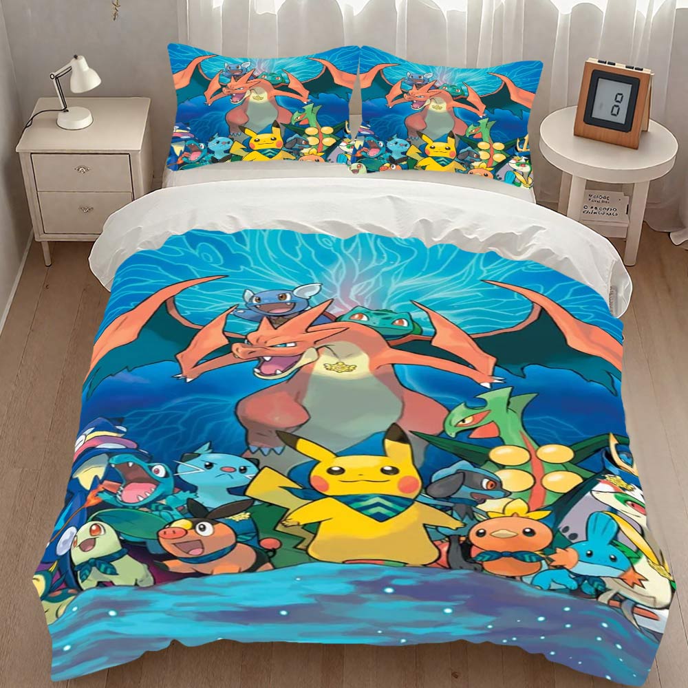 Pikachu Pokemon Toddler Bedding Set for Child Sheet Comforter Girls ...