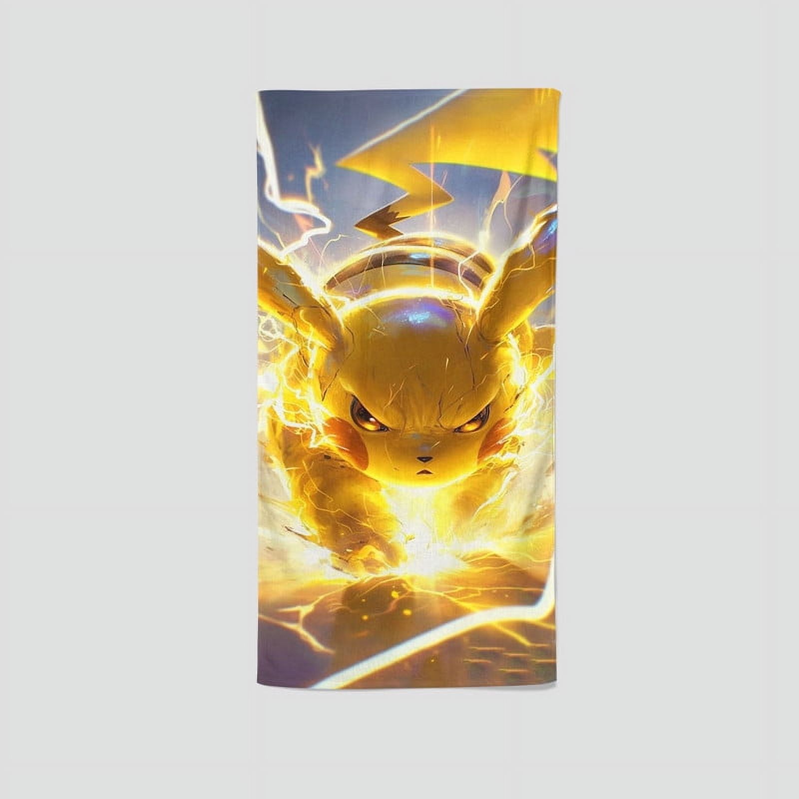 Pikachu Pokemon's'stowel features a distinctive design, making it a ...