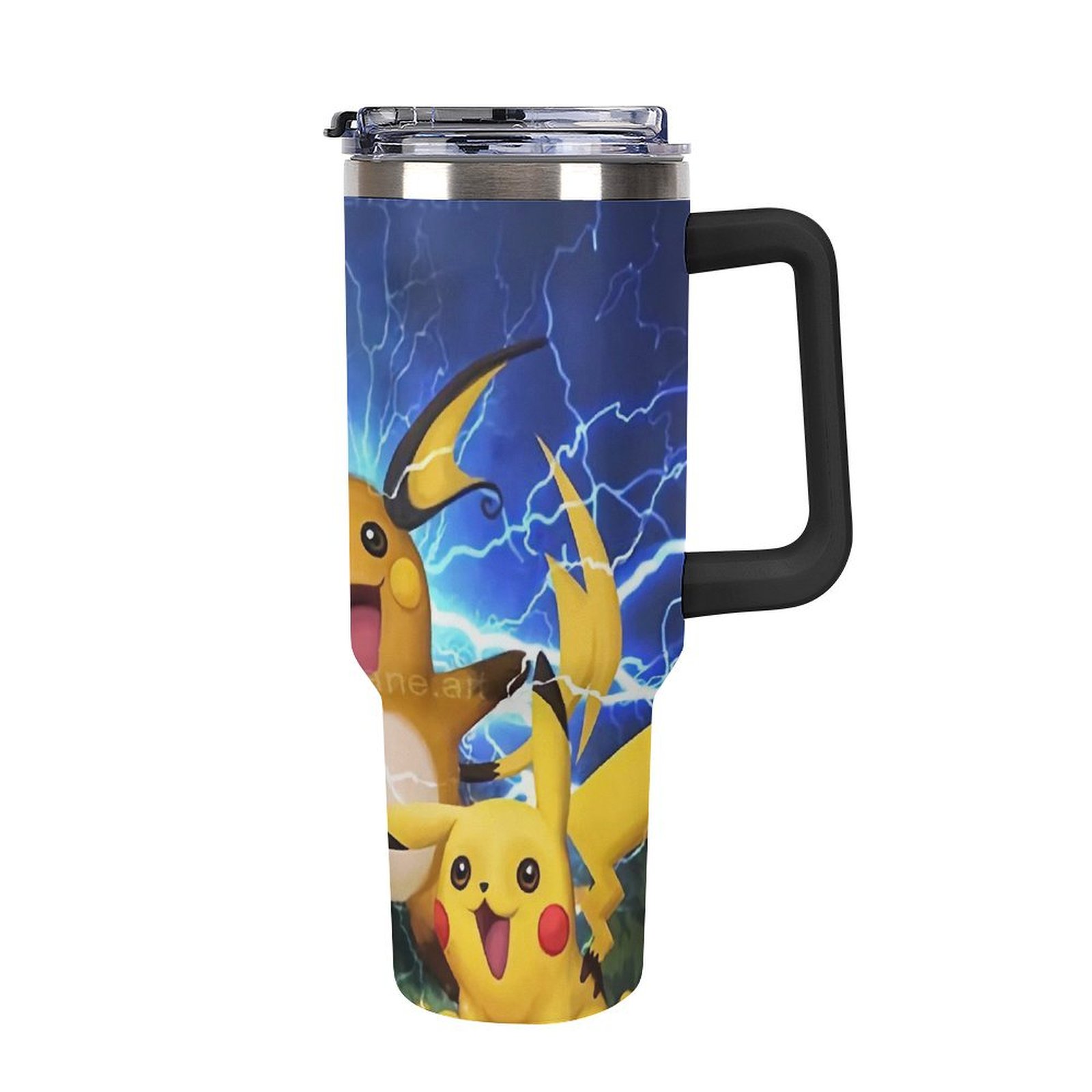 Pikachu Raichu And Pichu Fanart. Tumbler with Handle and Straw Large 40 ...