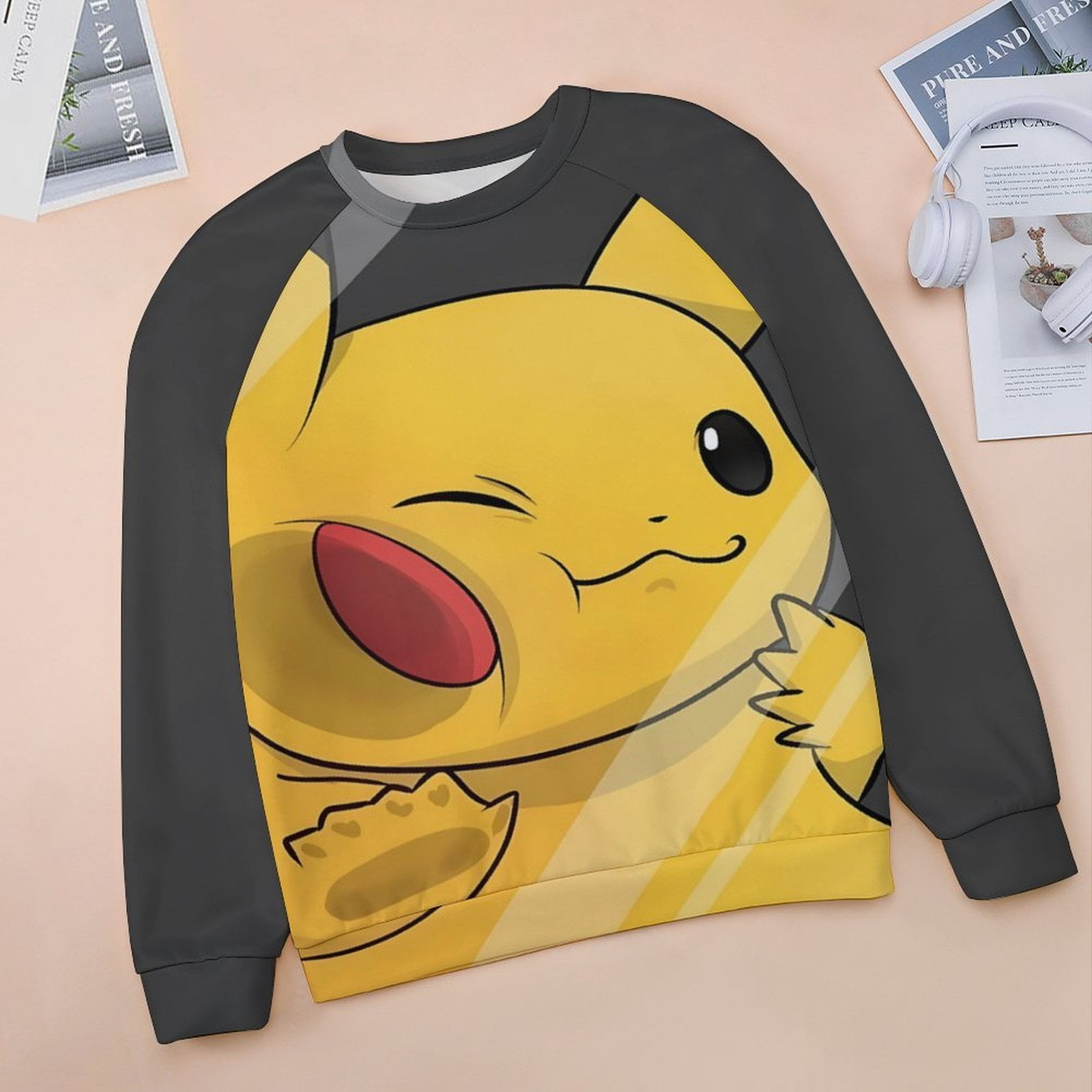 Pikachu Round Neck Sweatshirt Comfortable And Fashionable Casual And ...