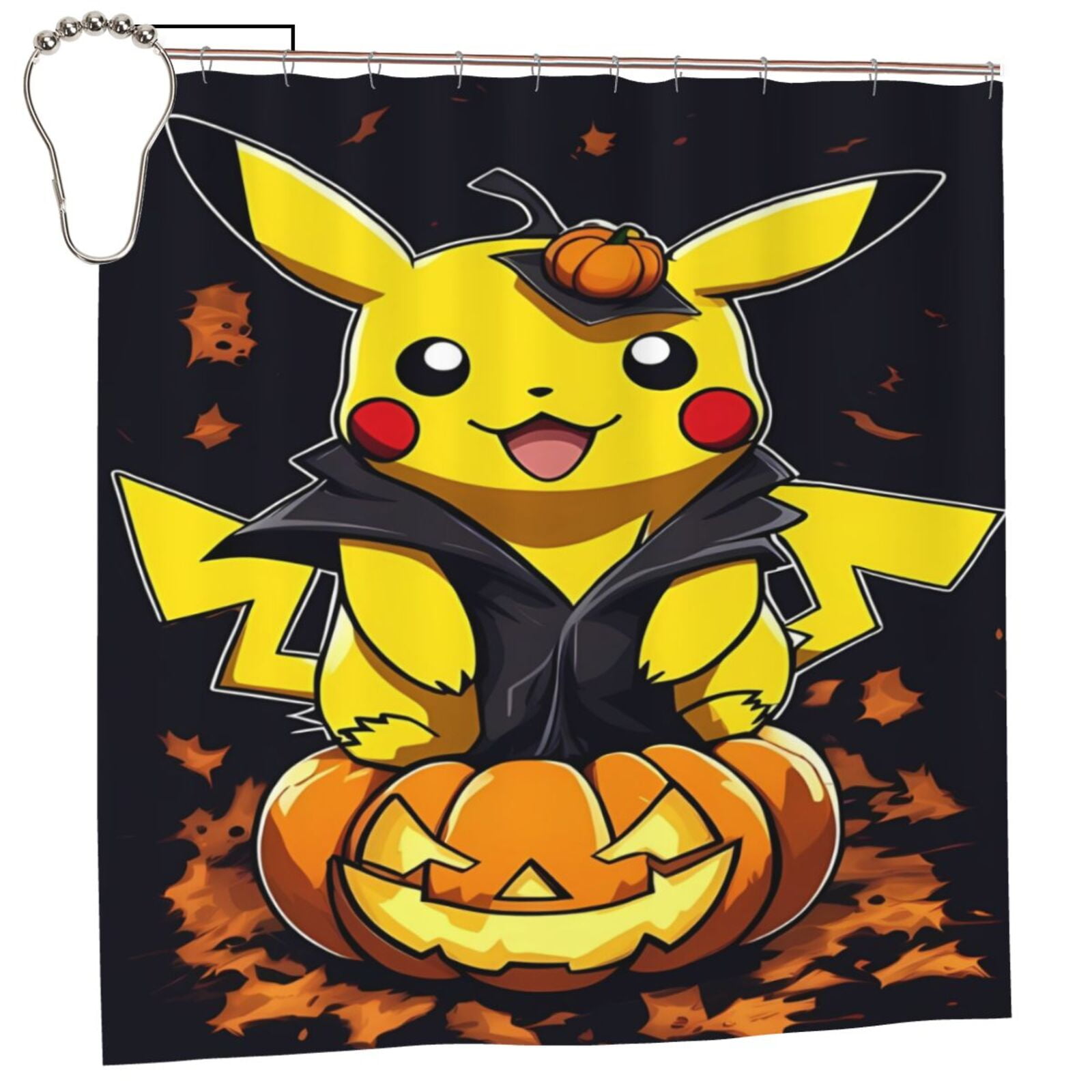Pikachu Shower Curtain Bathroom Shower Curtains Quick Drying , Privacy ...