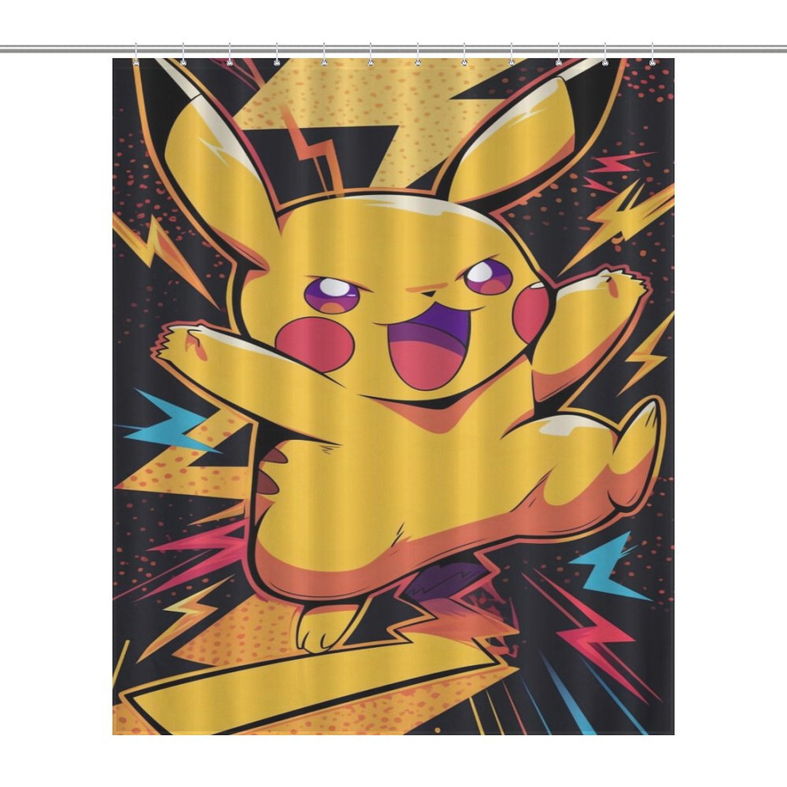 Pikachu Shower Curtain,Shower Curtain Liner,Bath Curtains for Bathroom ...