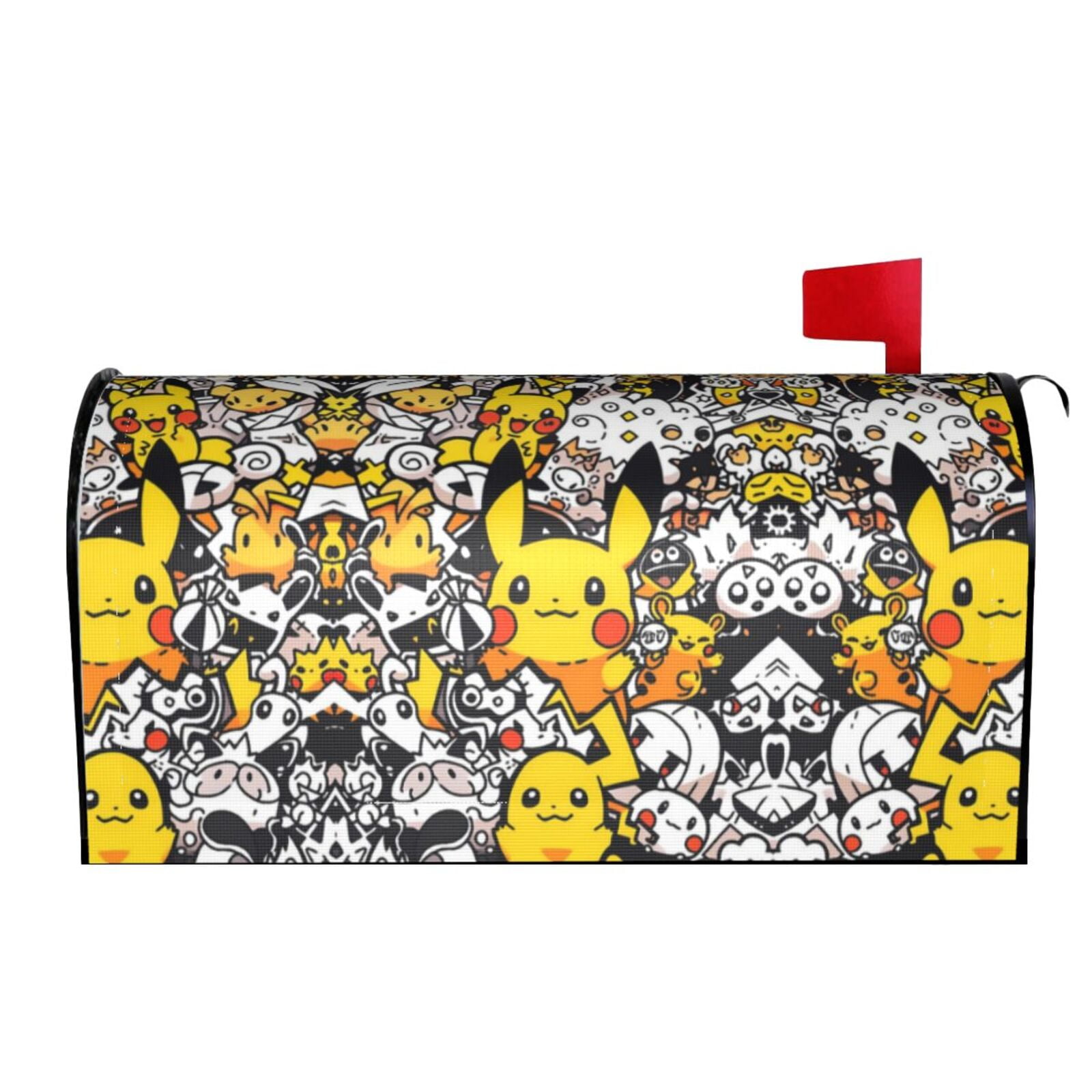 Pikachu Simple Doodle Cartoon Character Mailbox Cover Magnetic Standard ...