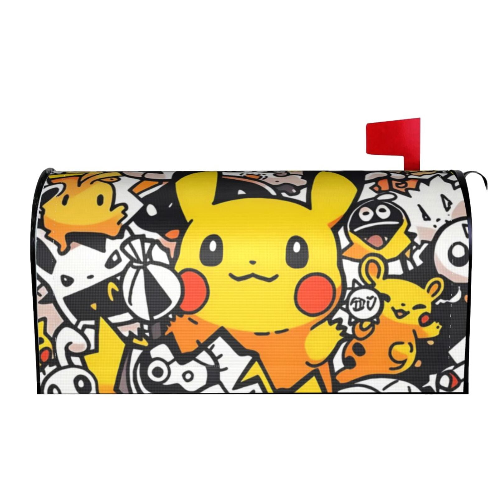 Pikachu Simple Doodle Cartoon Character Mailbox Cover Magnetic Standard ...