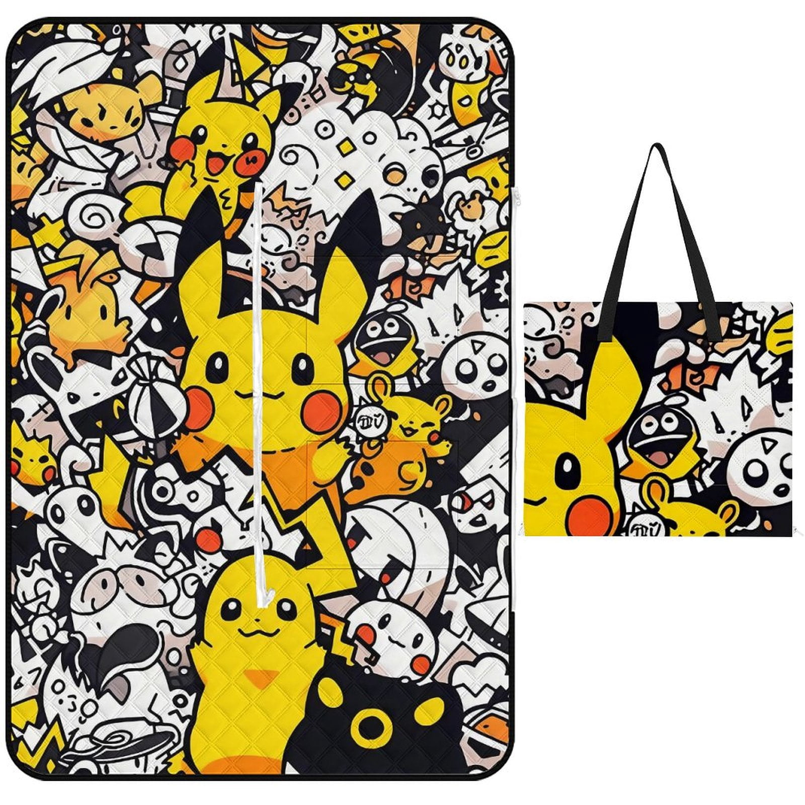 Pikachu Simple Doodle Extra Large Picnic Outdoor Blanket,59 x 39 ...