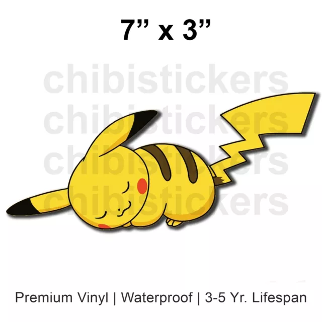 Pikachu Sleeping Cute Kirby Slap Vinyl Sticker Funny Anime Sticker ...