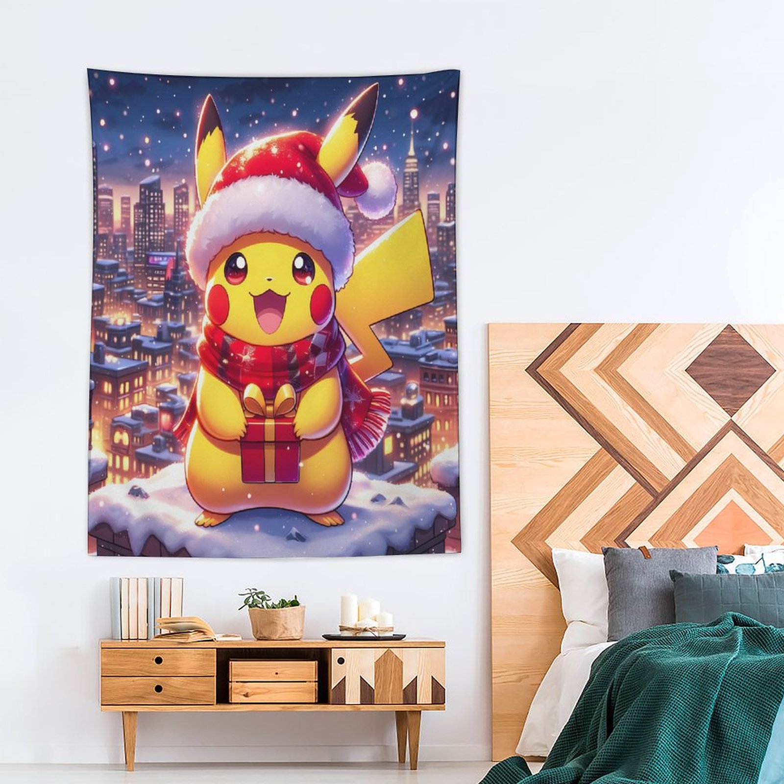 Pikachu Tapestry Bedroom Indie Vertical Tapestry Wall Hanging for ...