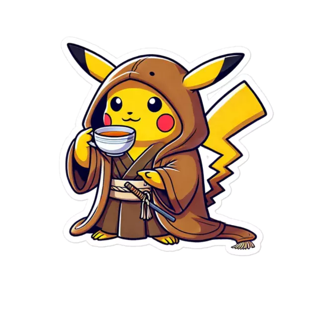 Pikachu Tea Sticker Pokemon Phone Decal Water Bottle Stickers Car ...