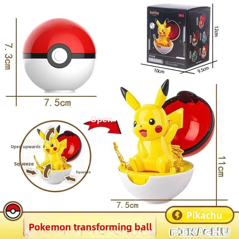 Pikachu Transforming Ball Toy Building Set For Kids Adults - Walmart.com