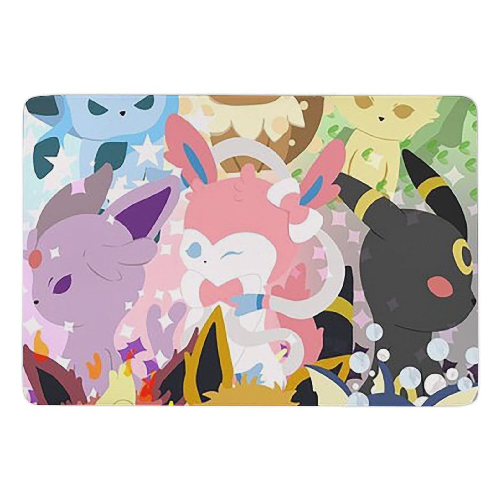 Pikachu Velvet Floor Mat，Washable Rug for Living Room Bathroom Bath ...