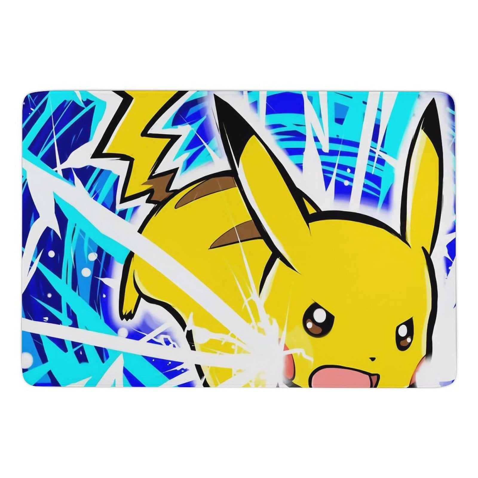 Pikachu Velvet Floor Mat，Washable Rug for Living Room Bathroom Bath ...