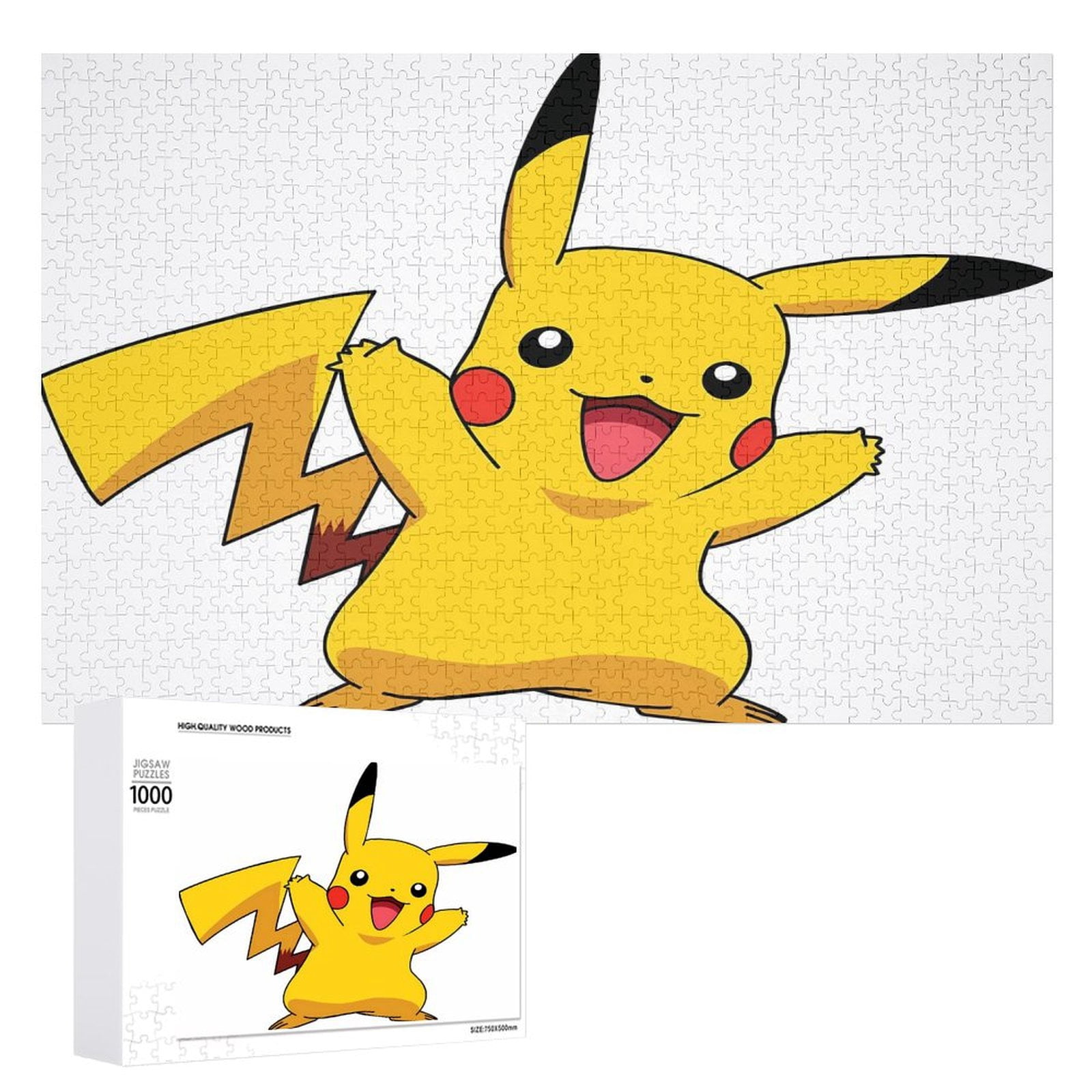 Pikachu Wooden Picture Puzzle-Eco-Friendly Wood, Educational Toy That ...
