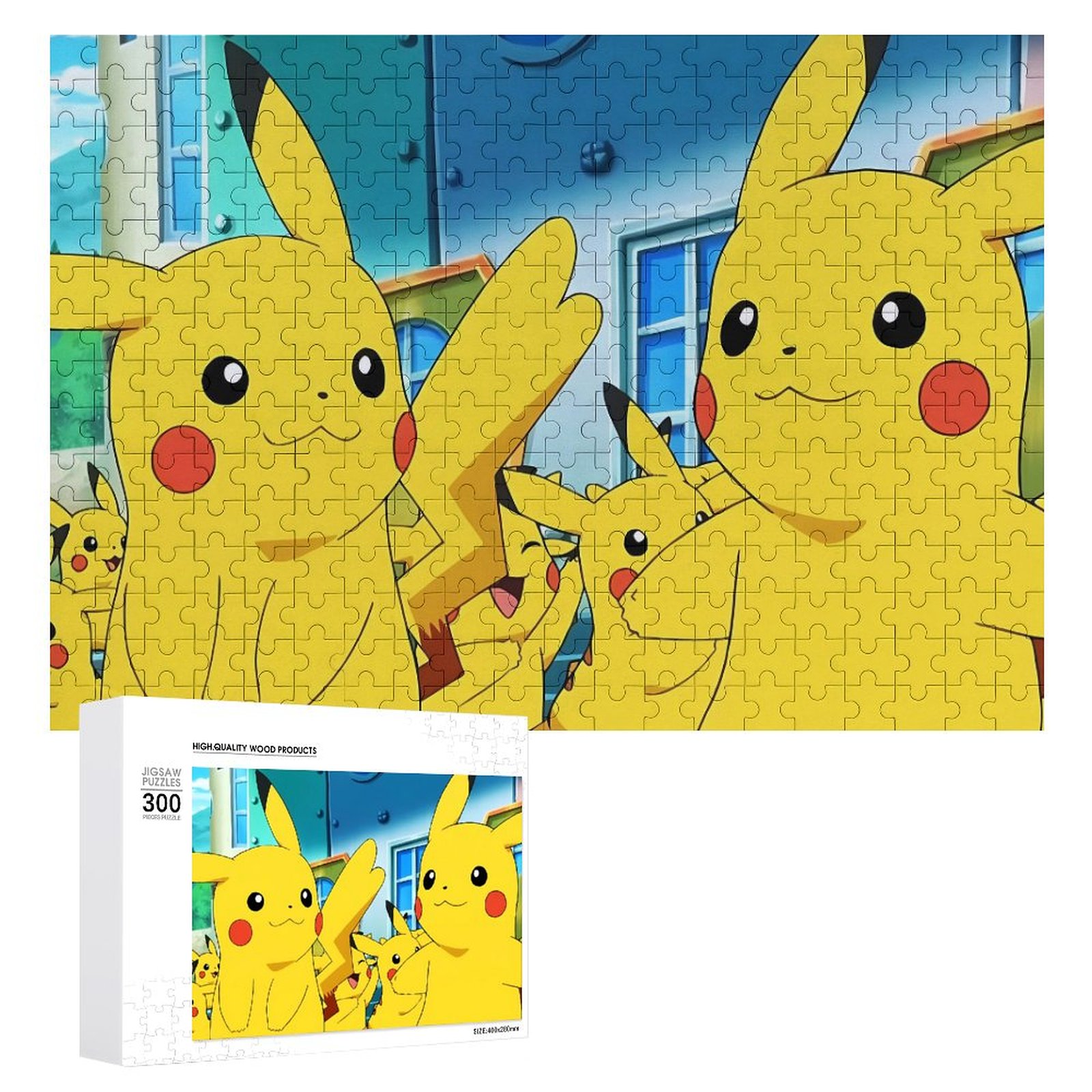 Pikachu Wooden Picture Puzzle-Eco-Friendly Wood, Educational Toy That ...