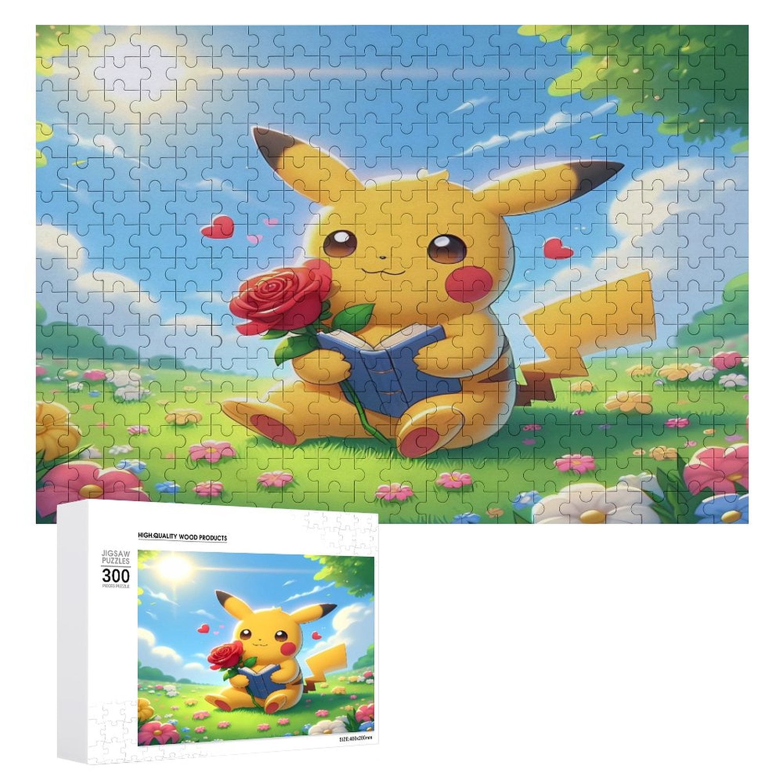 Pikachu Wooden Picture Puzzle-Eco-Friendly Wood, Educational Toy That ...