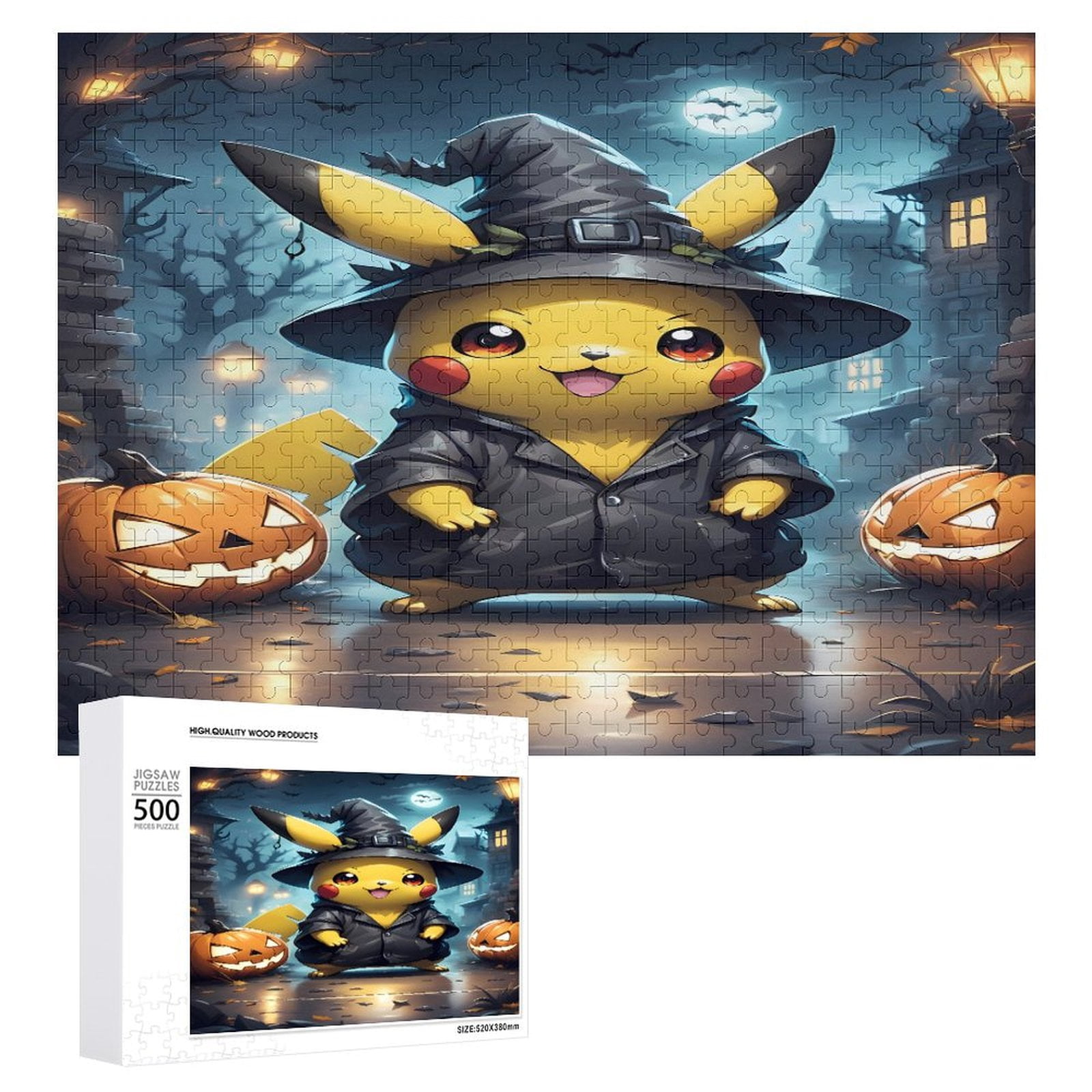 Pikachu Wooden Picture Puzzle-Eco-Friendly Wood, Educational Toy That ...