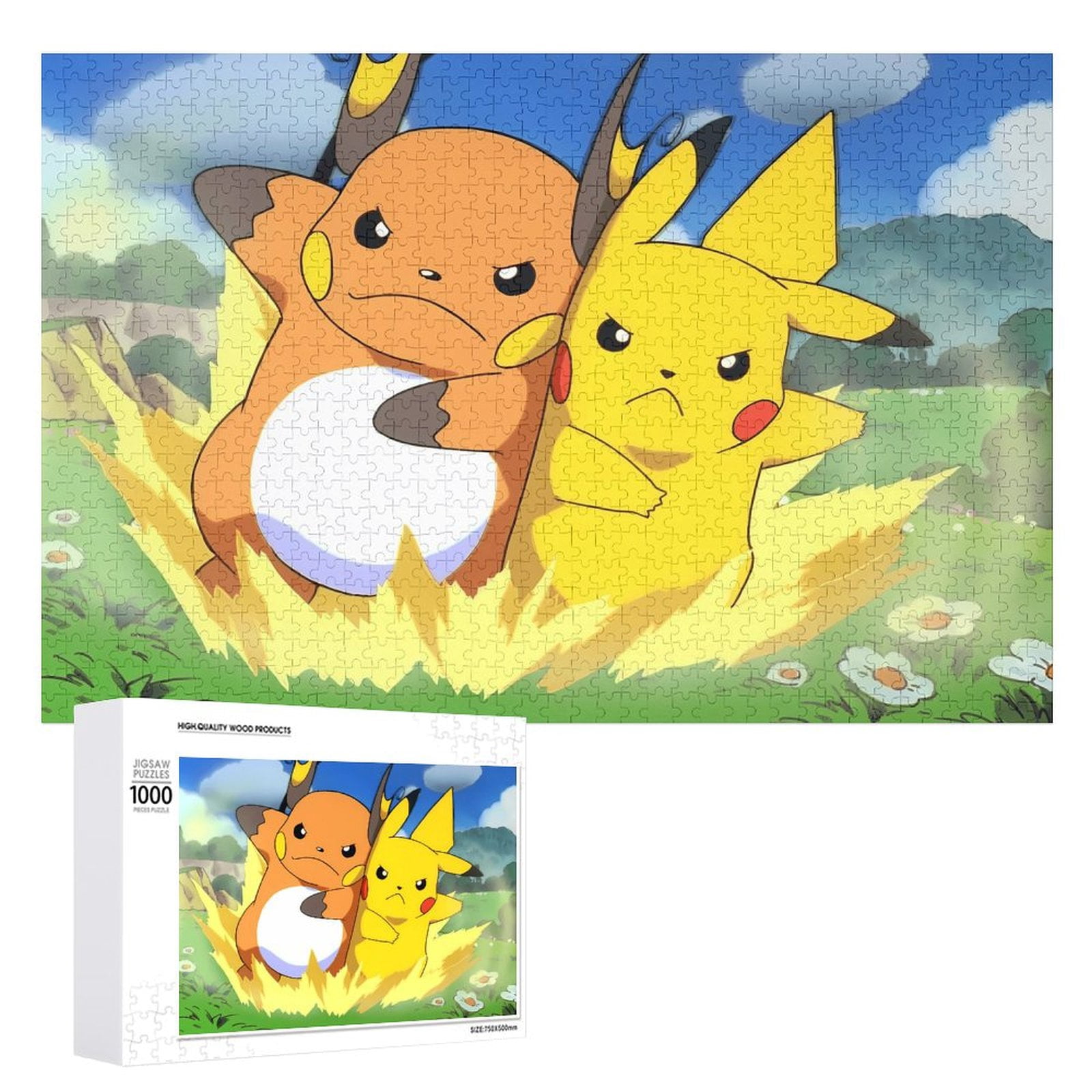 Pikachu Wooden Picture Puzzle-Eco-Friendly Wood, Educational Toy That ...