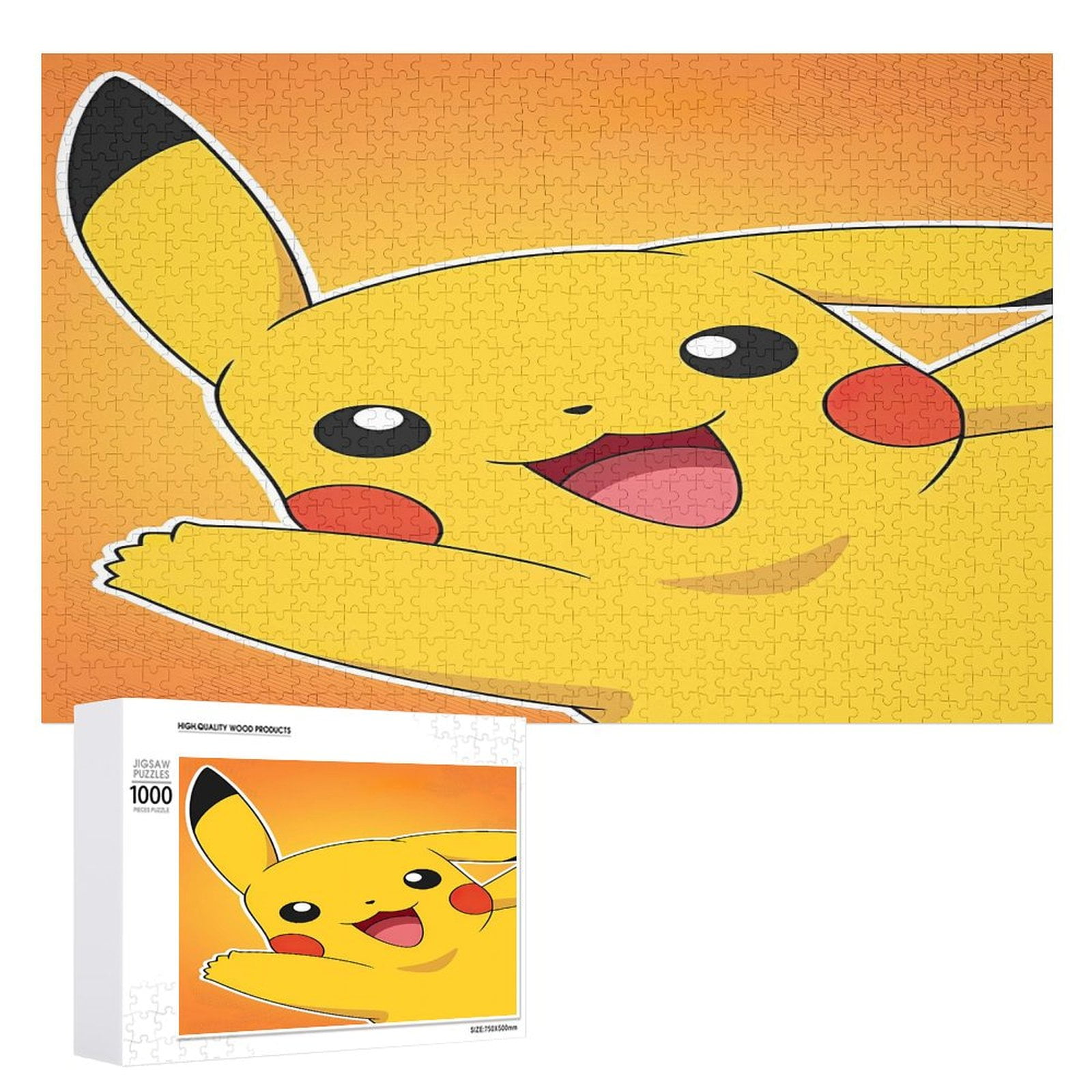 Pikachu Wooden Picture Puzzle-Eco-Friendly Wood, Educational Toy That ...