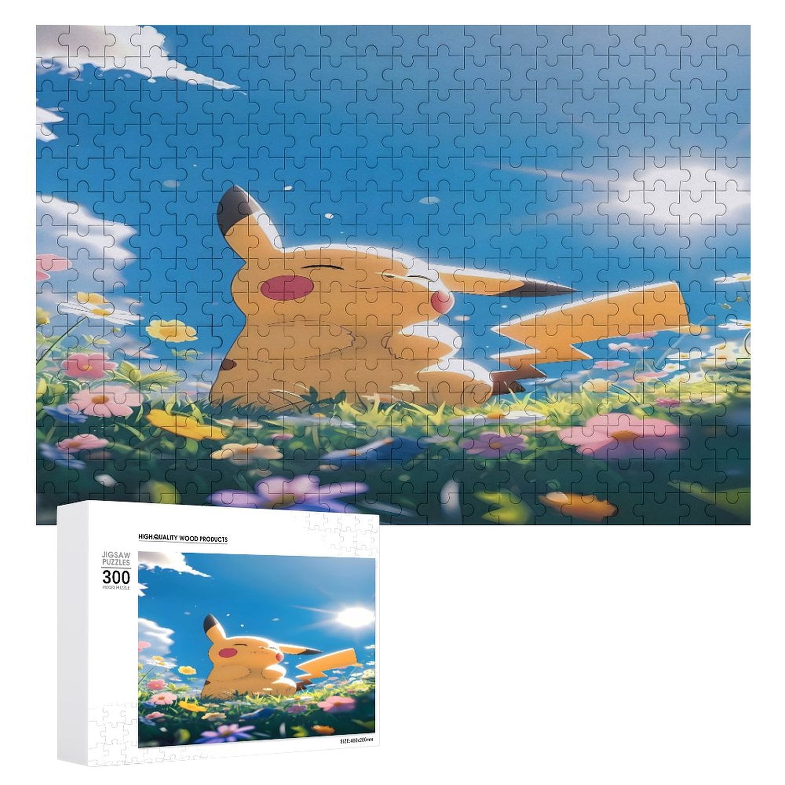 Pikachu Wooden Picture Puzzle-Eco-Friendly Wood, Educational Toy That ...