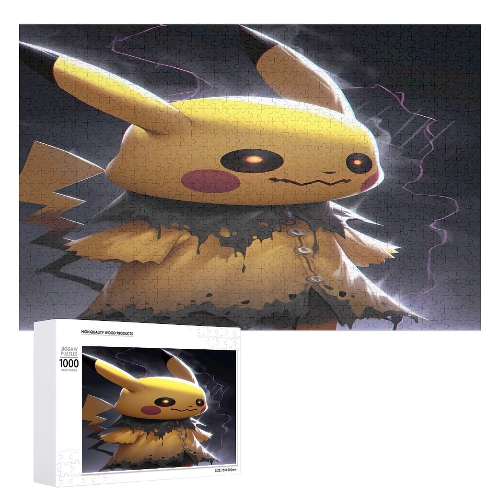 Pikachu Wooden Picture Puzzle-Eco-Friendly Wood, Educational Toy That ...