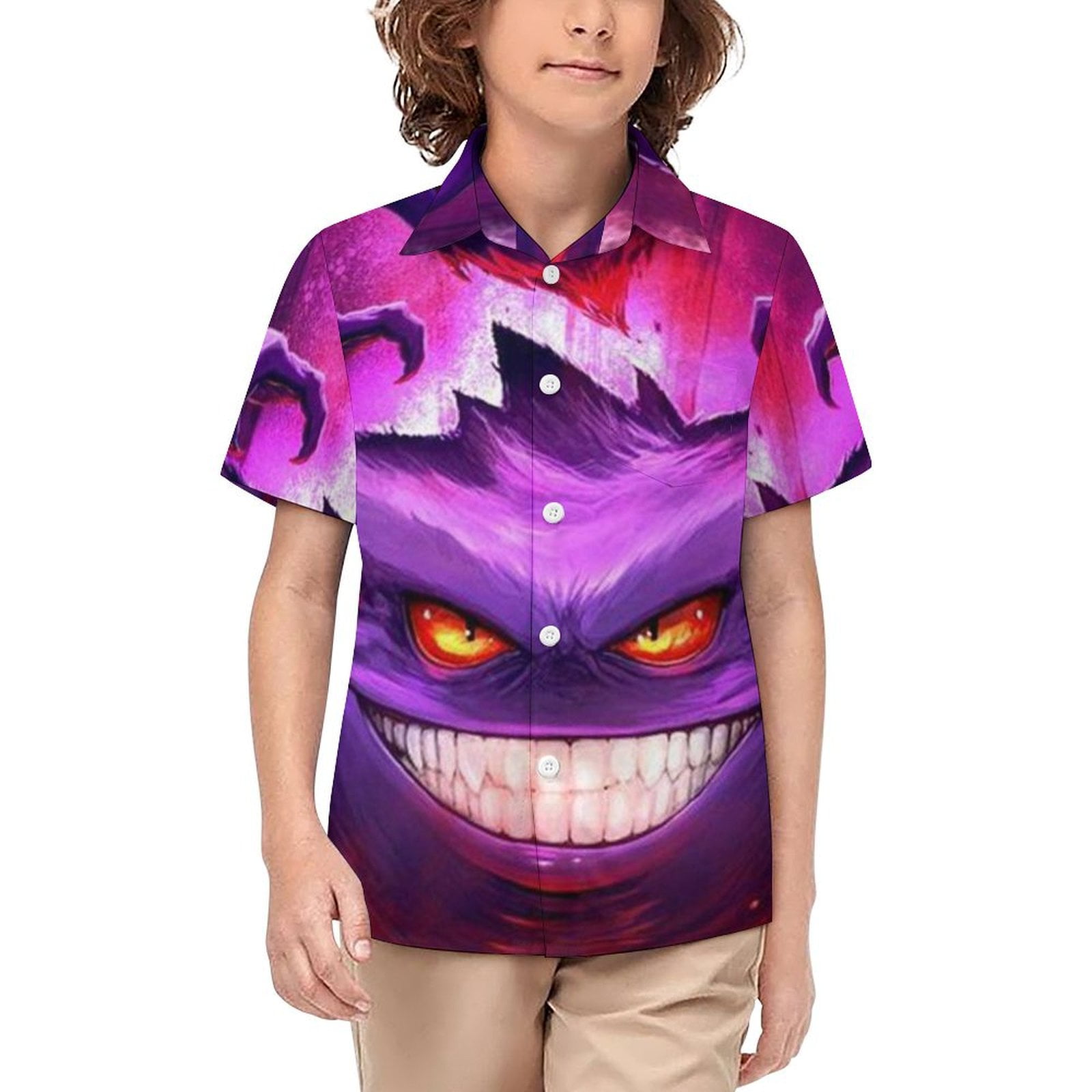 Pikachu button down shirt boys summer 15-16T - Walmart.com