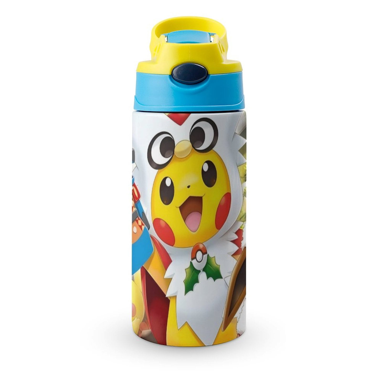 Pikachu kids stainless steel water cup with straw 350ml - Walmart.com