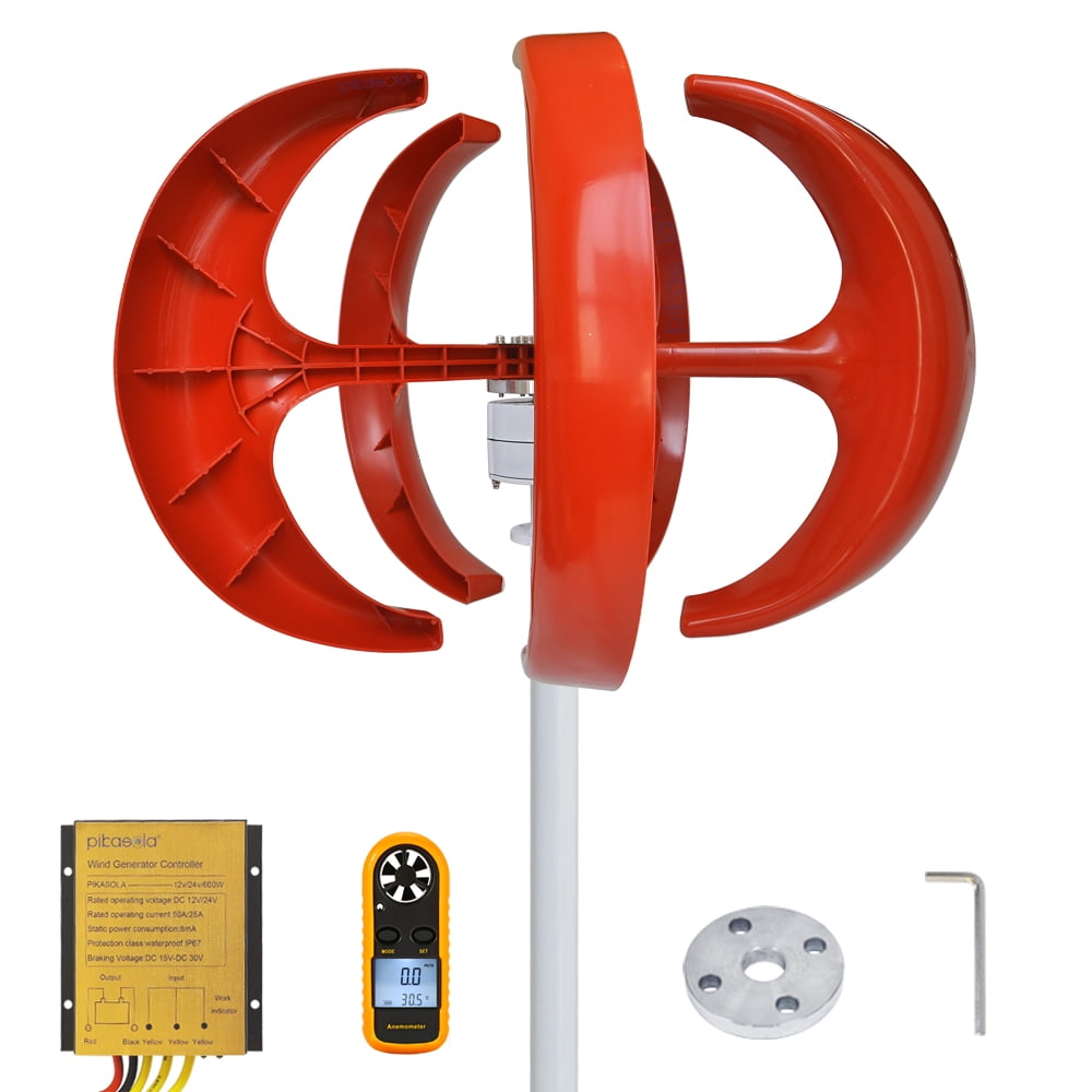 Pikasola Wind Turbine 200W max 220W 12V 5 Blade Wind Vertical Axis ...