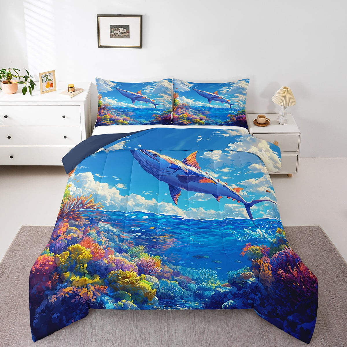 Pike Fish Bedding Hunting And Fishing Theme Comforter Set Big Bass Fish ...