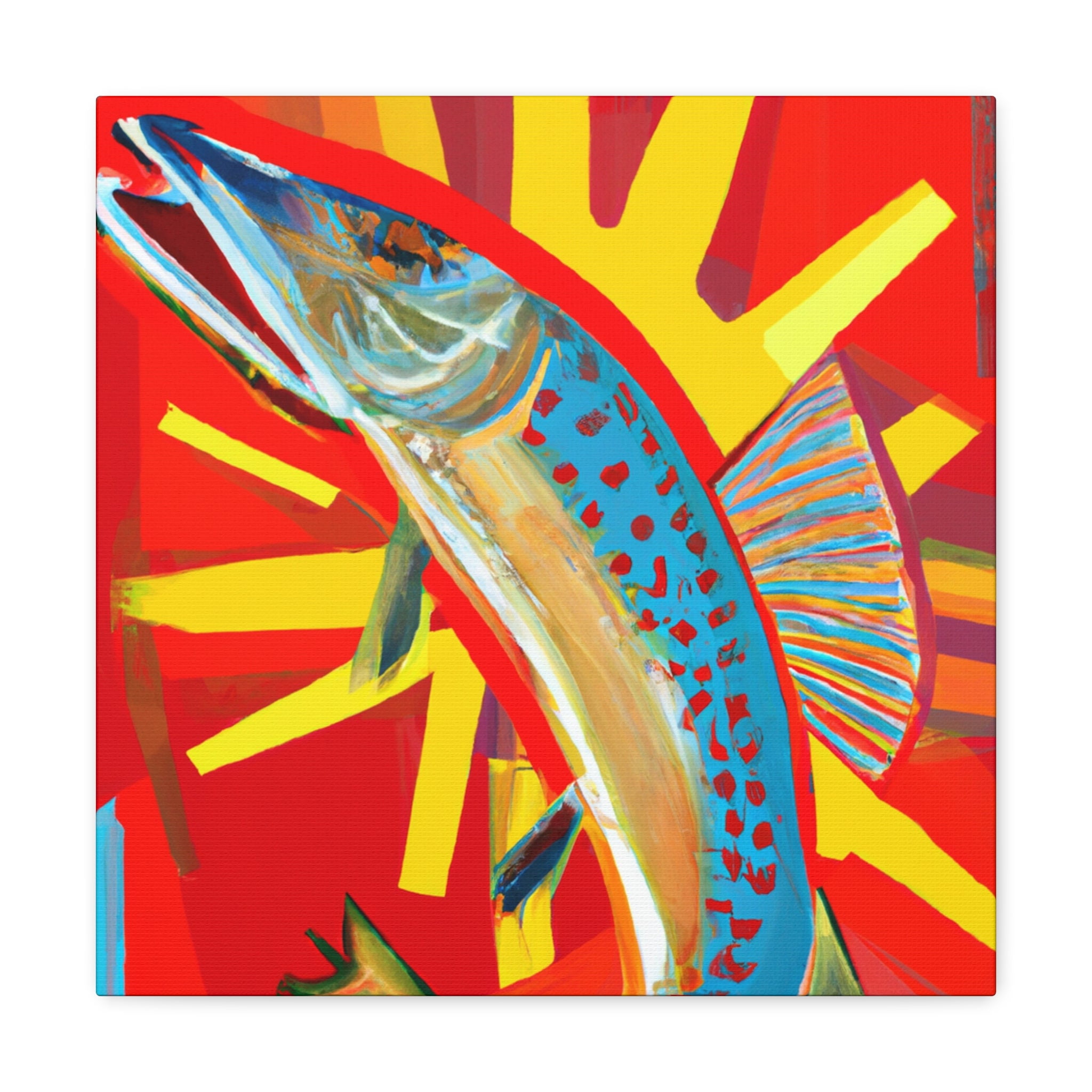 Pike Fish Pop Art - Canvas - Walmart.com