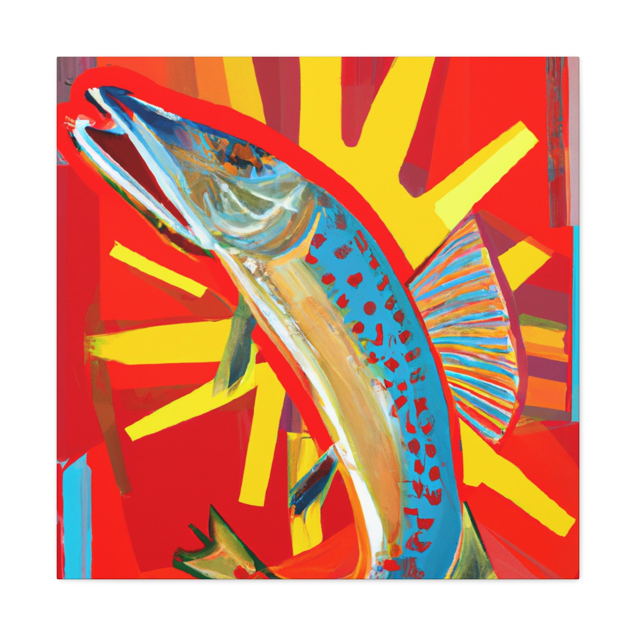 Pike Fish Pop Art - Canvas - Walmart.com