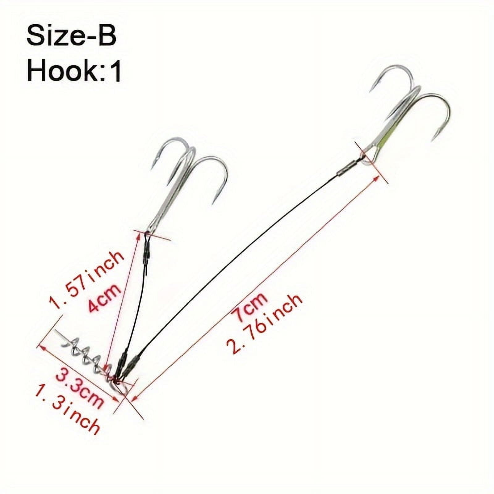 Pike Fishing Rig, Sharp High-Carbon Steel Treble Hooks For Soft Lure ...