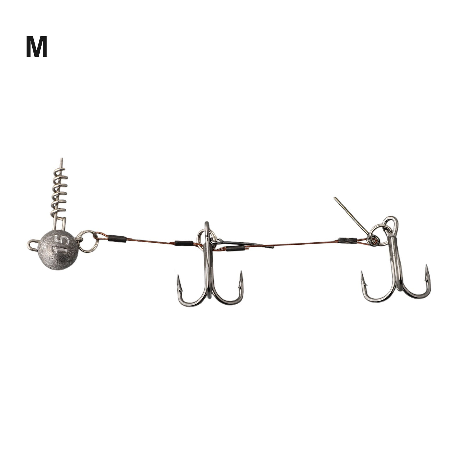 Pike Stinger Fishing Rig Treble Hook Center Pin Connector Set Corkscrew ...