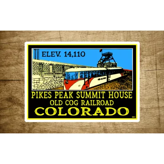 Pikes Peak Decal Sticker Colorado Cog Railroad Summit House Phone Decal ...
